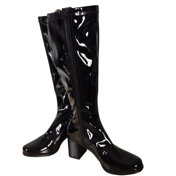 Zby | Shoes | Zby Women Black Patent Leather Boots Black Size 75 New ...